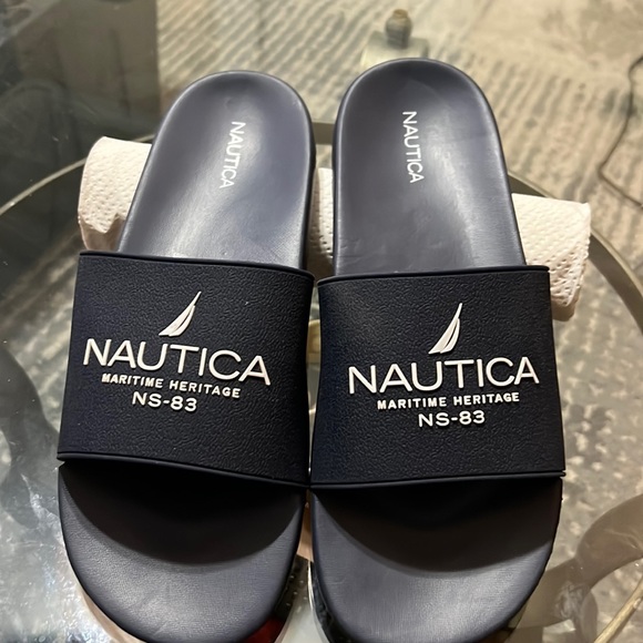 Nautica | Shoes | Nautica Navy Blue Slides | Poshmark